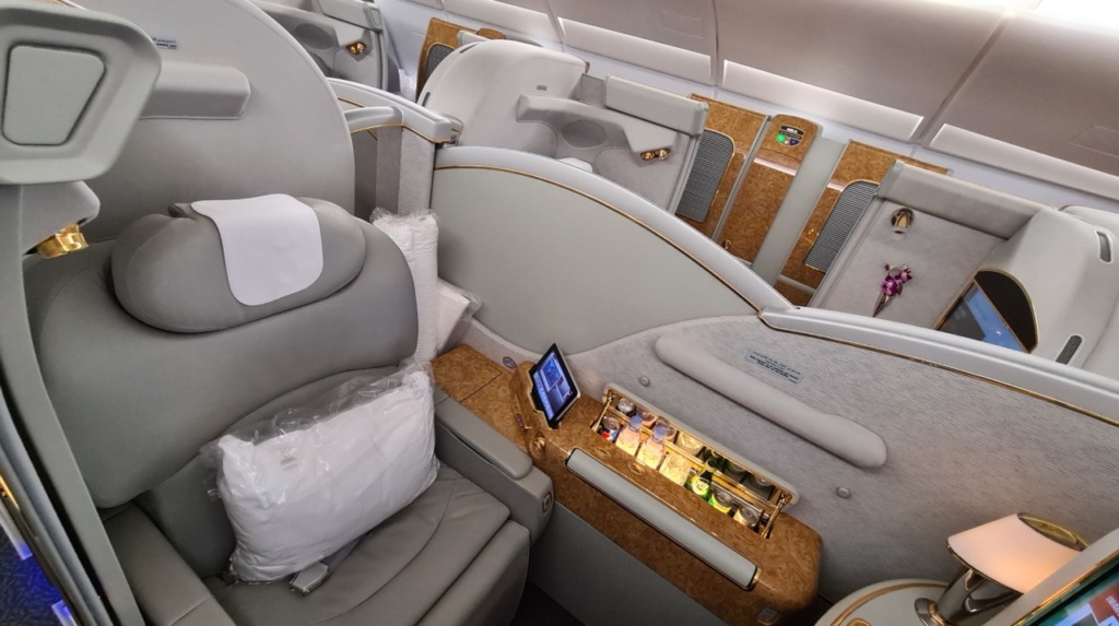 Review of Emirates First Class - Passport & Palmtree